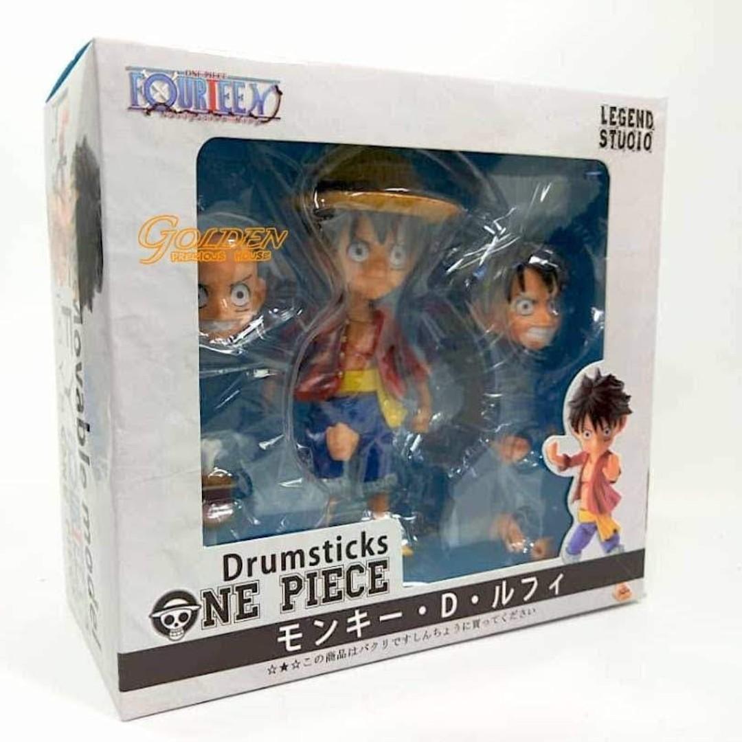 Anime One Piece Drumsticks Movable model Luffy Action Figure 12cm ...