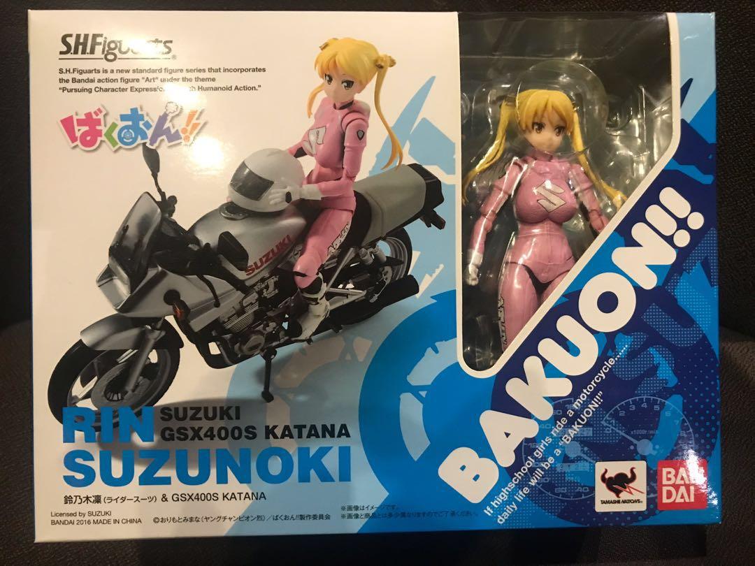 Bandai SHF S.H.Figuarts Bakuon !! Rin Suzunoki & Suzuki GSX400S Katana Action Figure, Hobbies ...