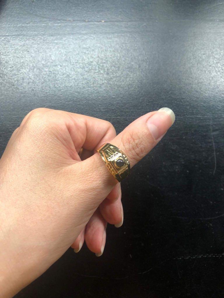 [BN] Freshly made 18k Suasa Gold ring with red centipede pearl, Women's ...