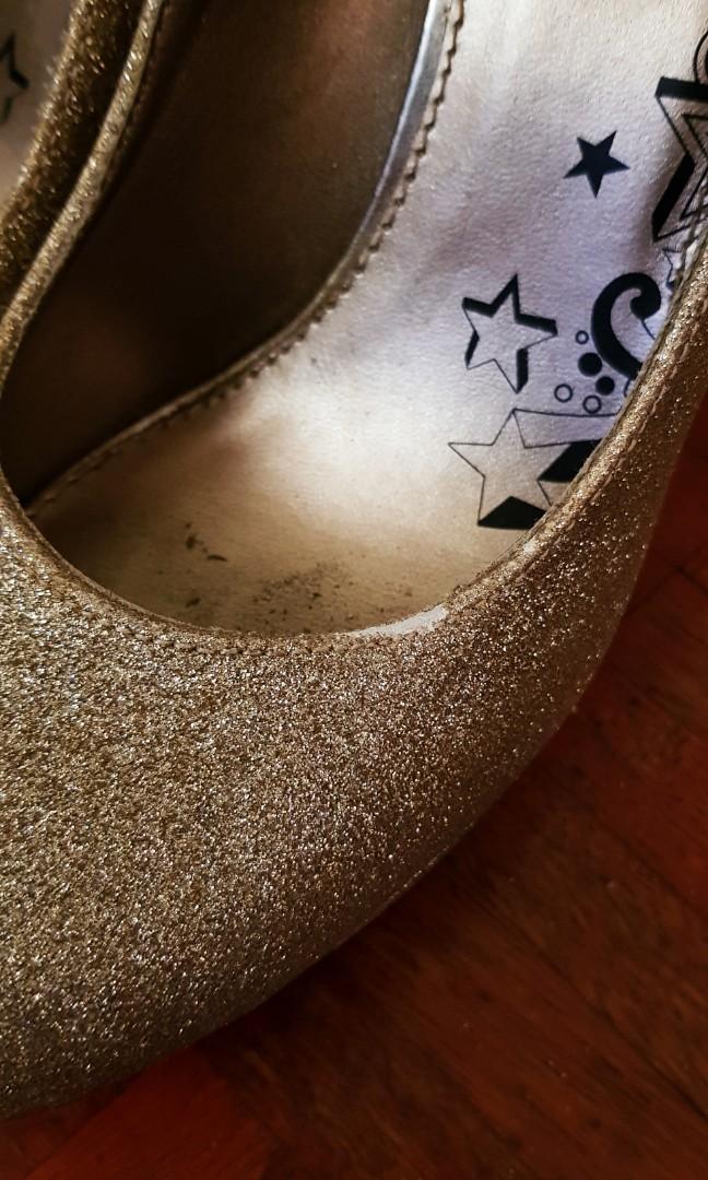 Gold Sparkly Platform Pumps, Women's Fashion, Footwear, Heels on Carousell