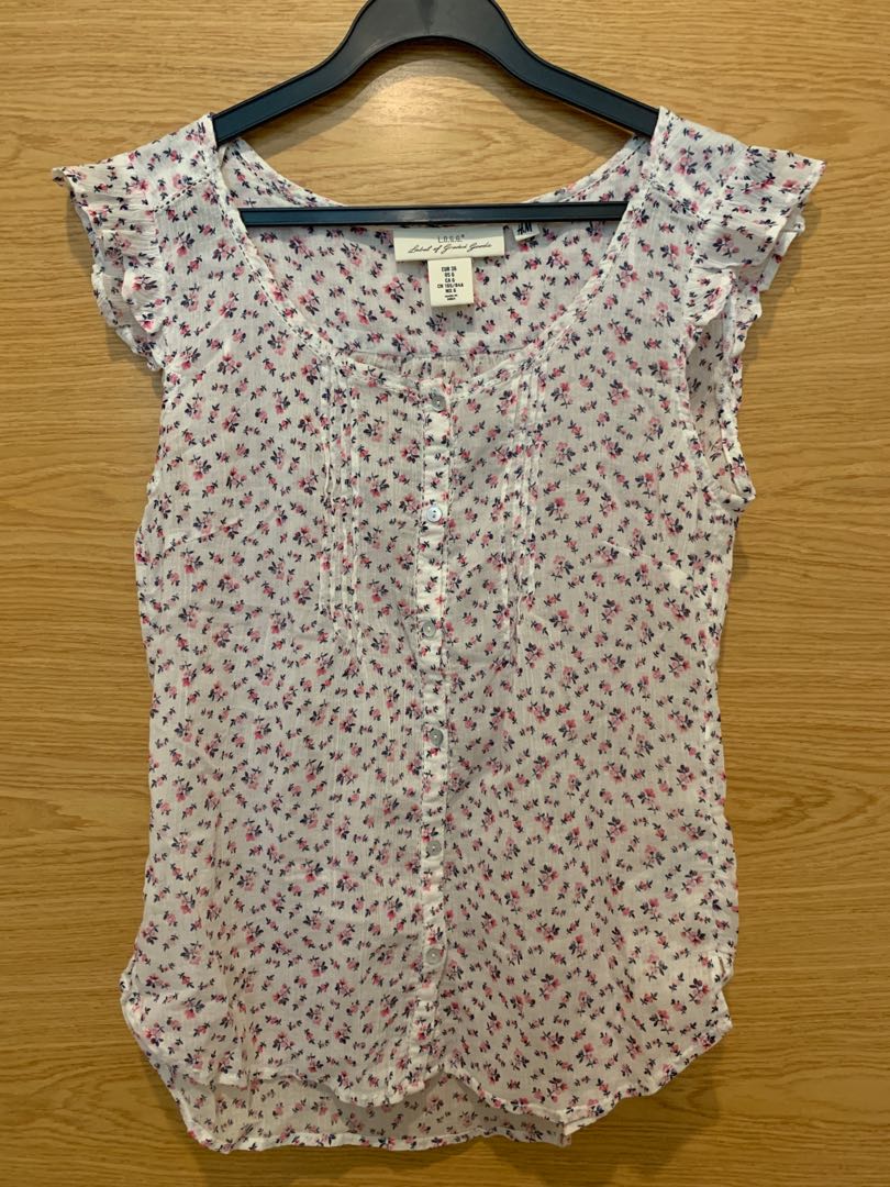 H&M Flora Top, Women's Fashion, Tops, Sleeveless on Carousell