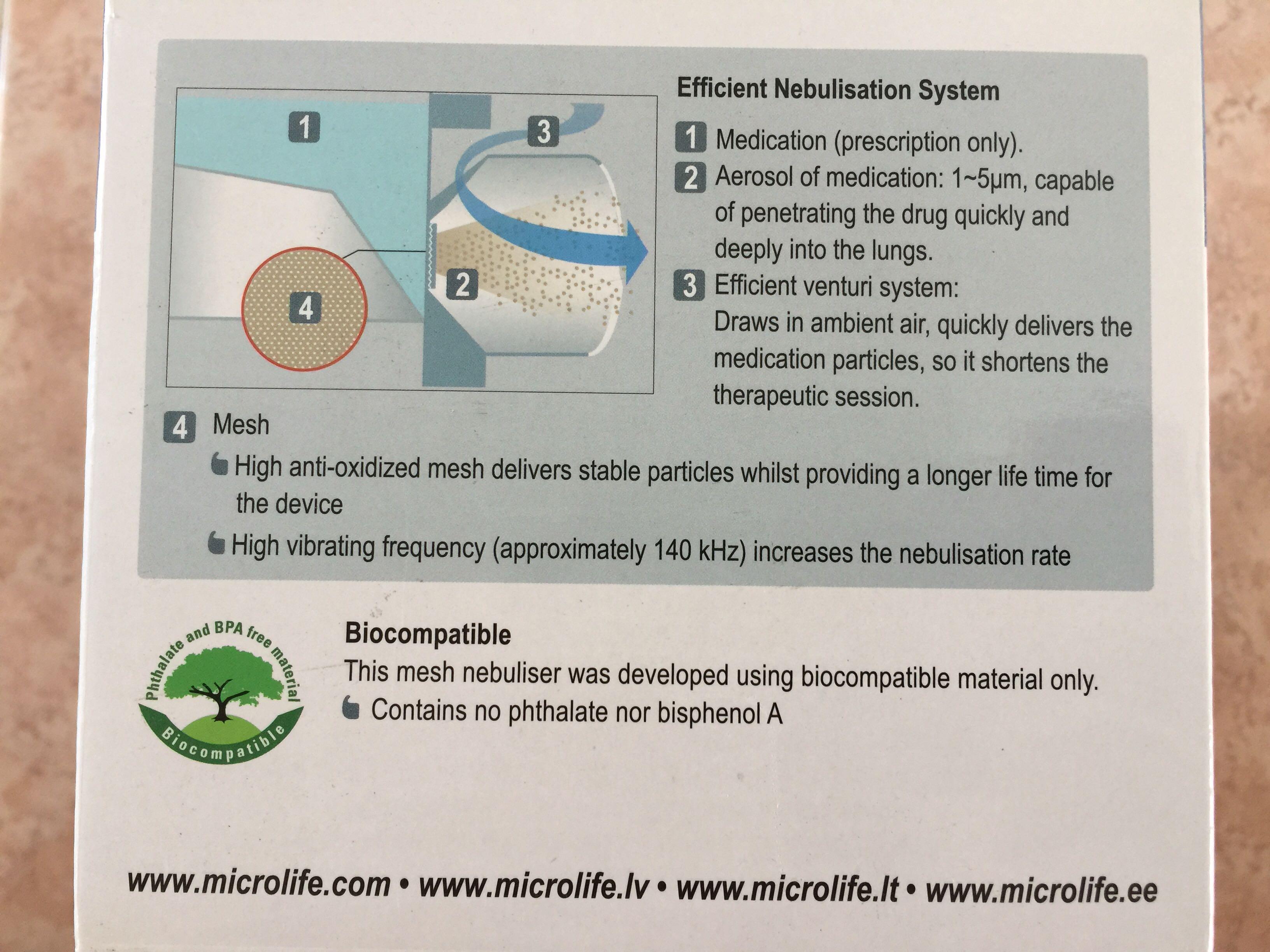 Microlife Mesh Nebuliser, Health & Nutrition, Health Monitors ...