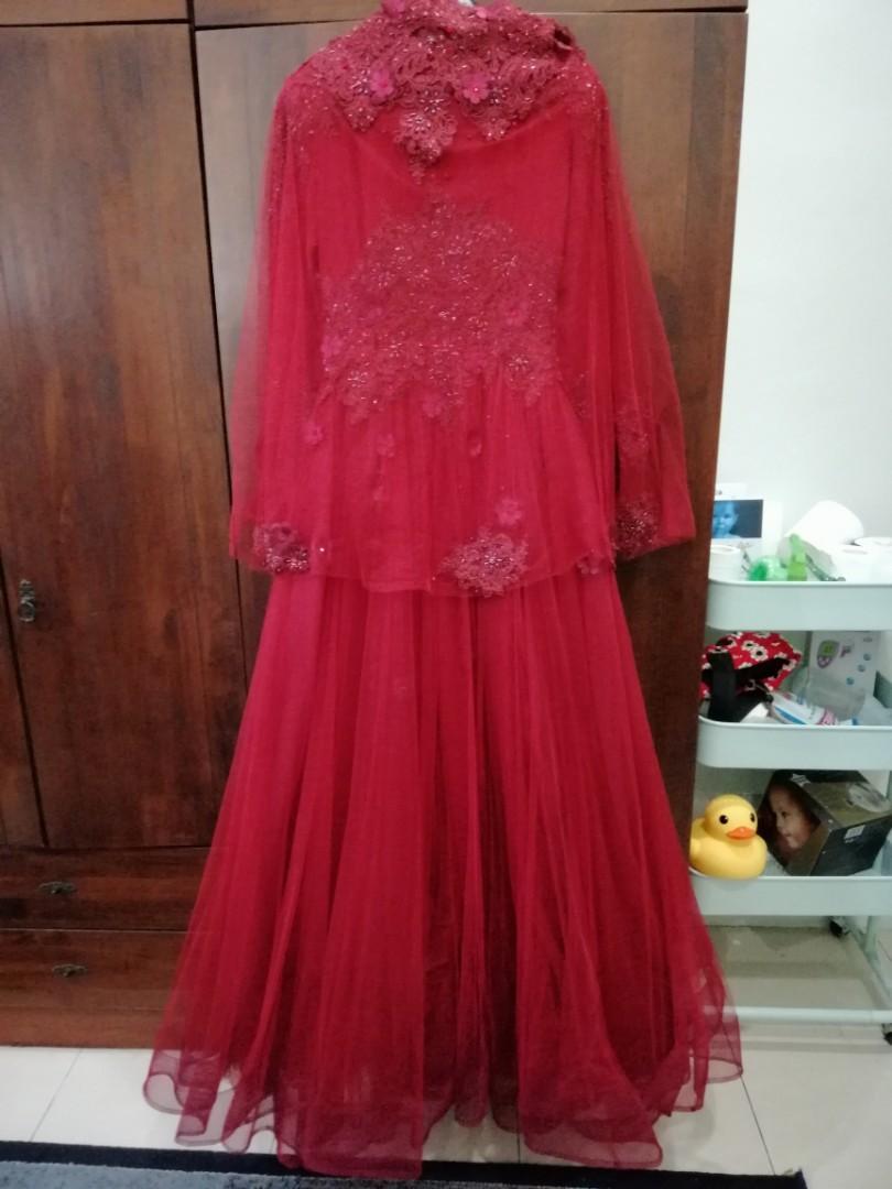 Sewa Dress Dinner Convo Custom Made Bridal Wedding Dress Baju Sanding ...