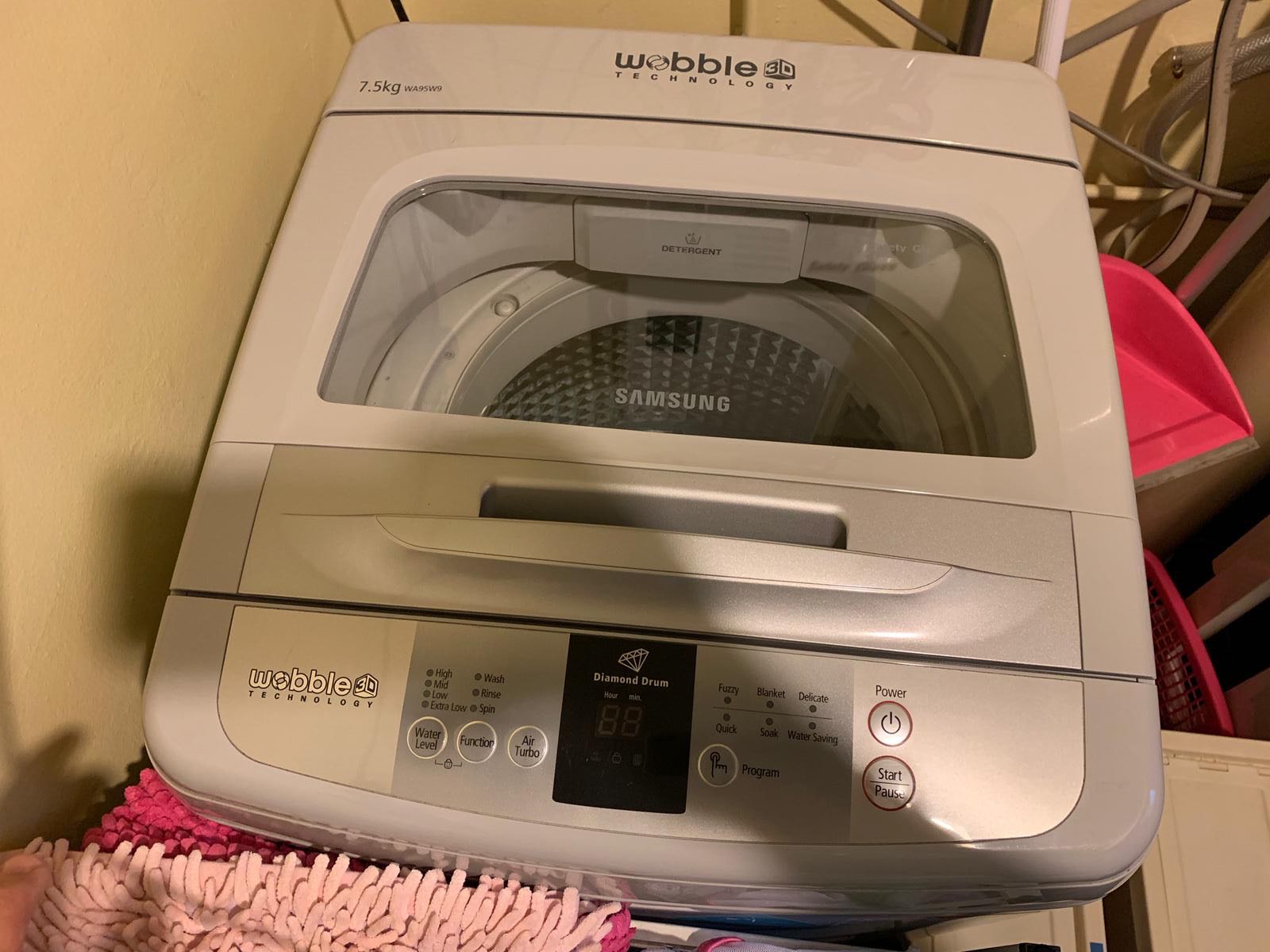 Samsung Washing Machine WA95W9 7.5kg, TV & Home Appliances, Washing ...
