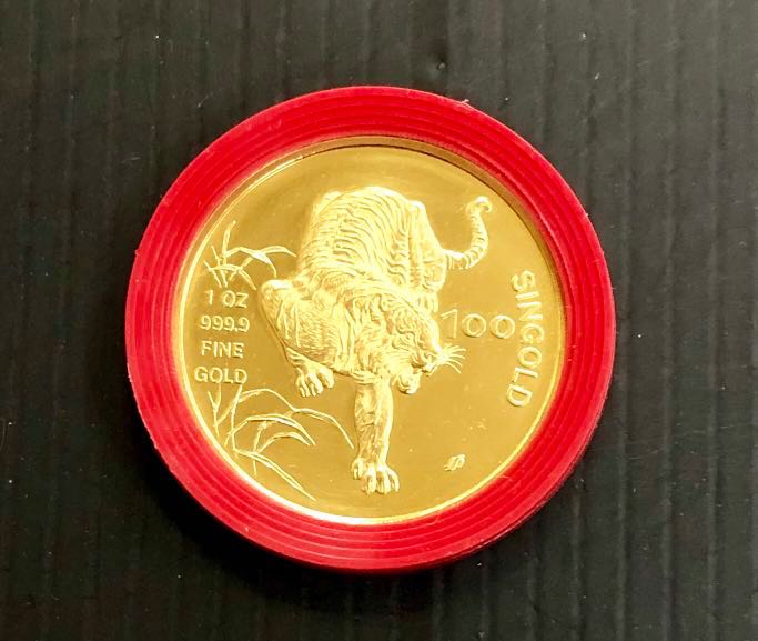 Singapore SINGOLD 100 1-OZ 999.9 Fine Gold ., Hobbies & Toys ...