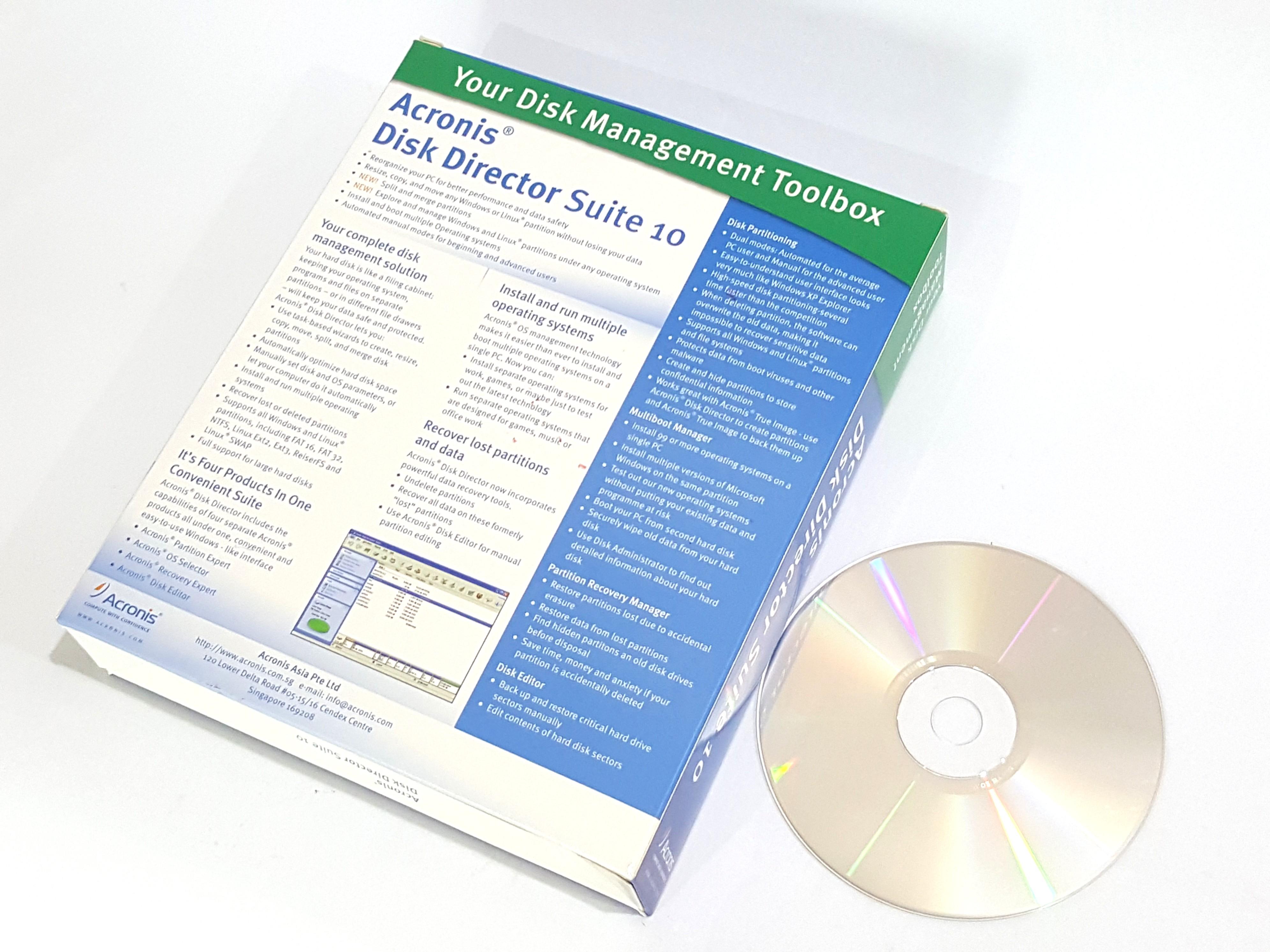 Acronis Disk Directory Suite 10, Computers & Tech, Parts & Accessories ...