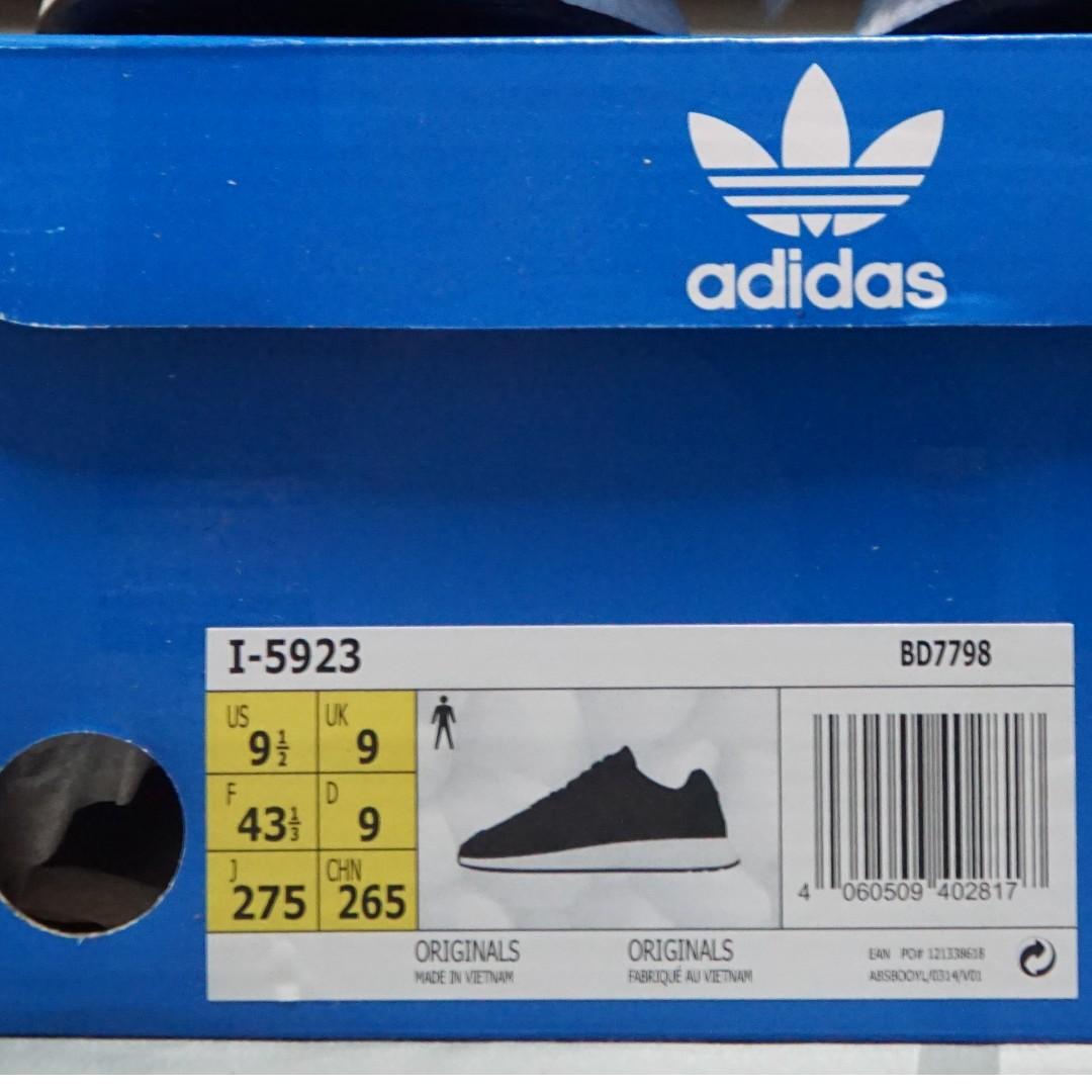 Adidas Original I-5923 Black leather(UK9, US9.5), Men's Fashion ...