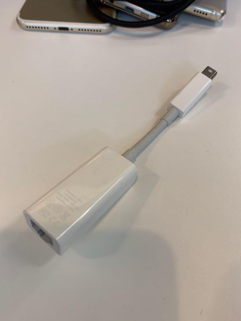 Apple mini display port to Ethernet Adaptor, 電腦＆科技, 電腦周邊及配件, 電腦線、轉接線及 ...