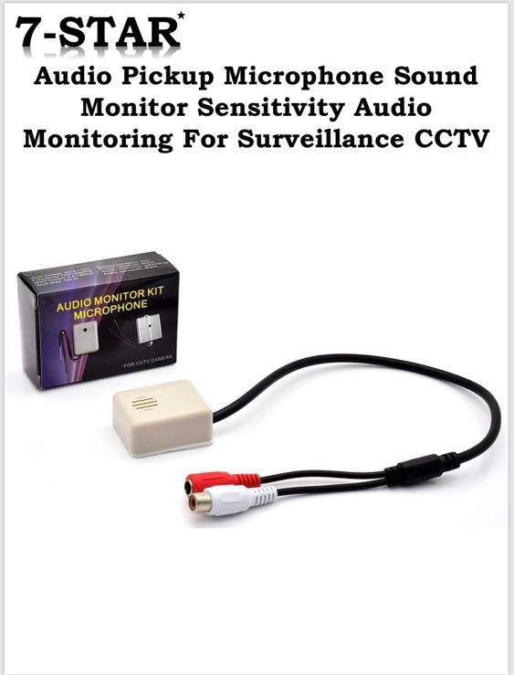CCTV Audio Mic - High Sensitivity CCTV Audio Pickup Microphone for CCTV ...
