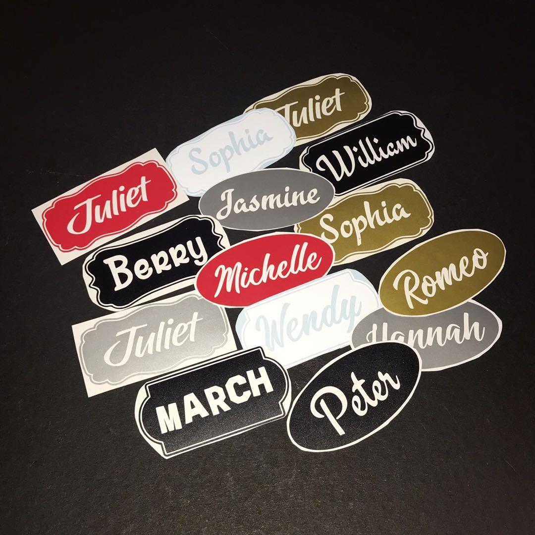 Custom Sticker Vinyl Decal Fancy Name, Hobbies & Toys, Stationary ...