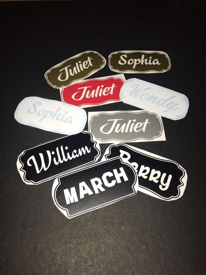 Custom Sticker Vinyl Decal Fancy Name, Hobbies & Toys, Stationary ...