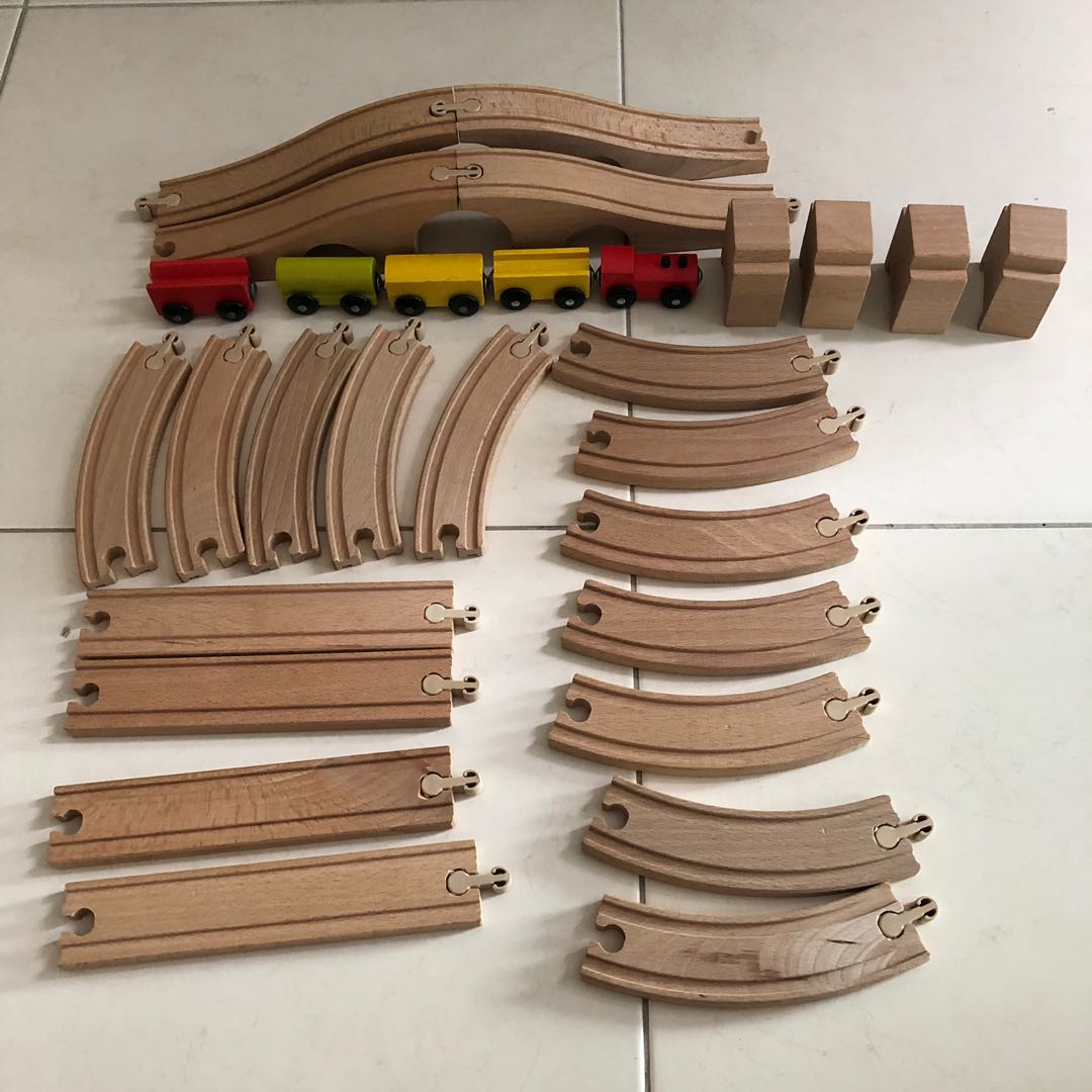 ikea wooden train, Hobbies & Toys, Toys & Games on Carousell