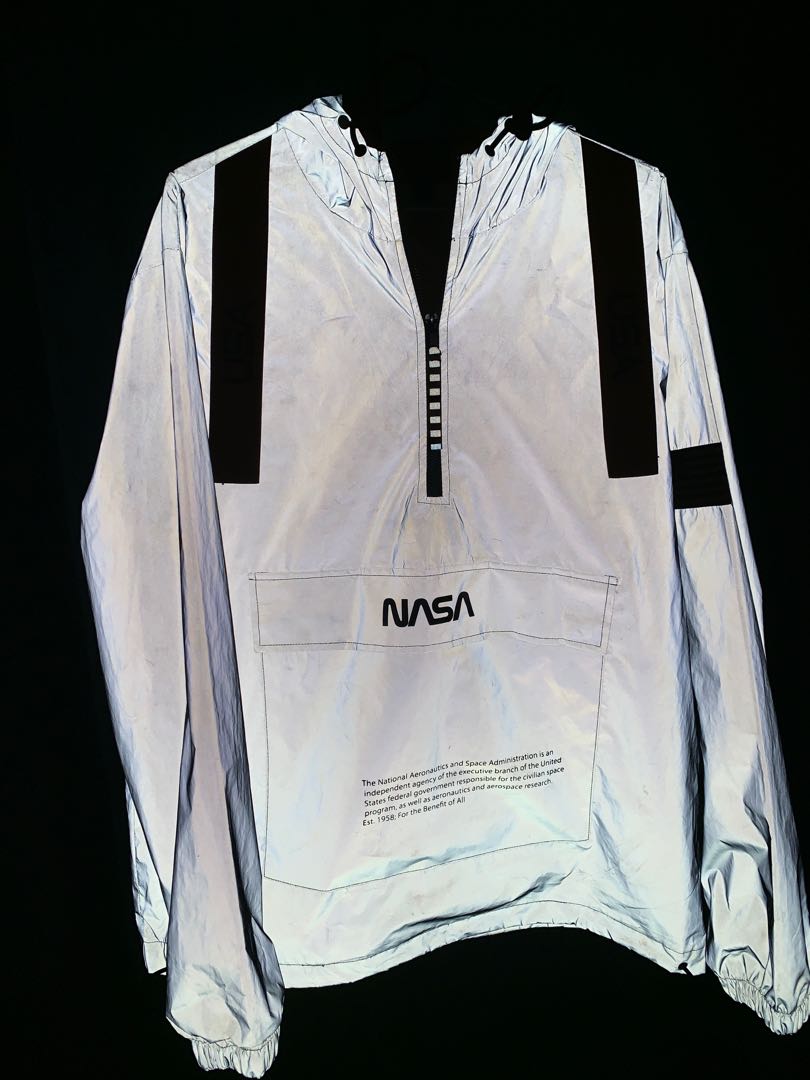 NASA Reflective Windbreaker, Men's Fashion, Tops & Sets, Hoodies on ...