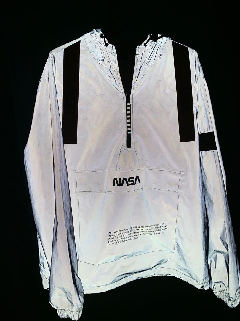 NASA Reflective Windbreaker, Men's Fashion, Tops & Sets, Hoodies on ...