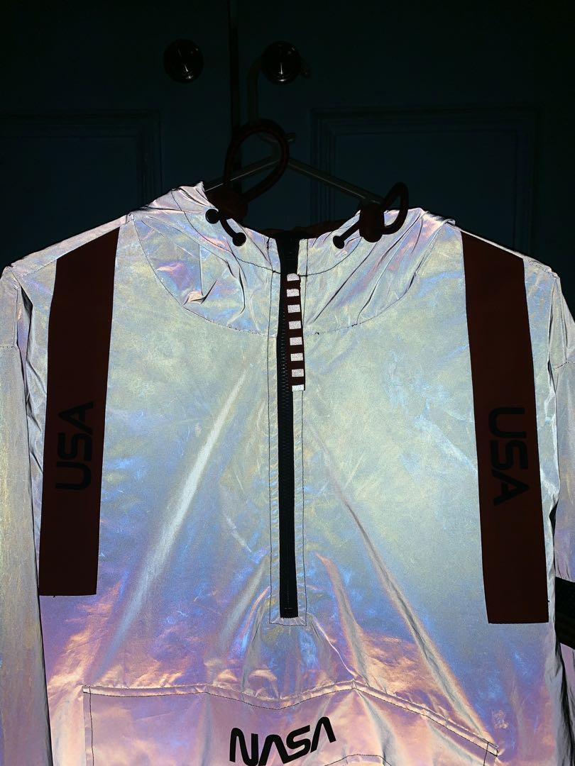 NASA Reflective Windbreaker, Men's Fashion, Tops & Sets, Hoodies on ...