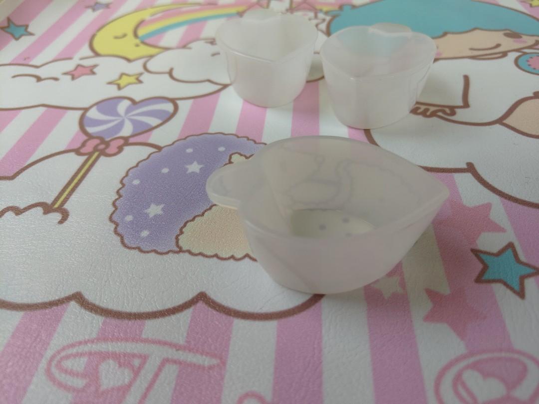 Plastic Silicone Heart Mixing Container Bowl for UV Epoxy Resin (Set of ...