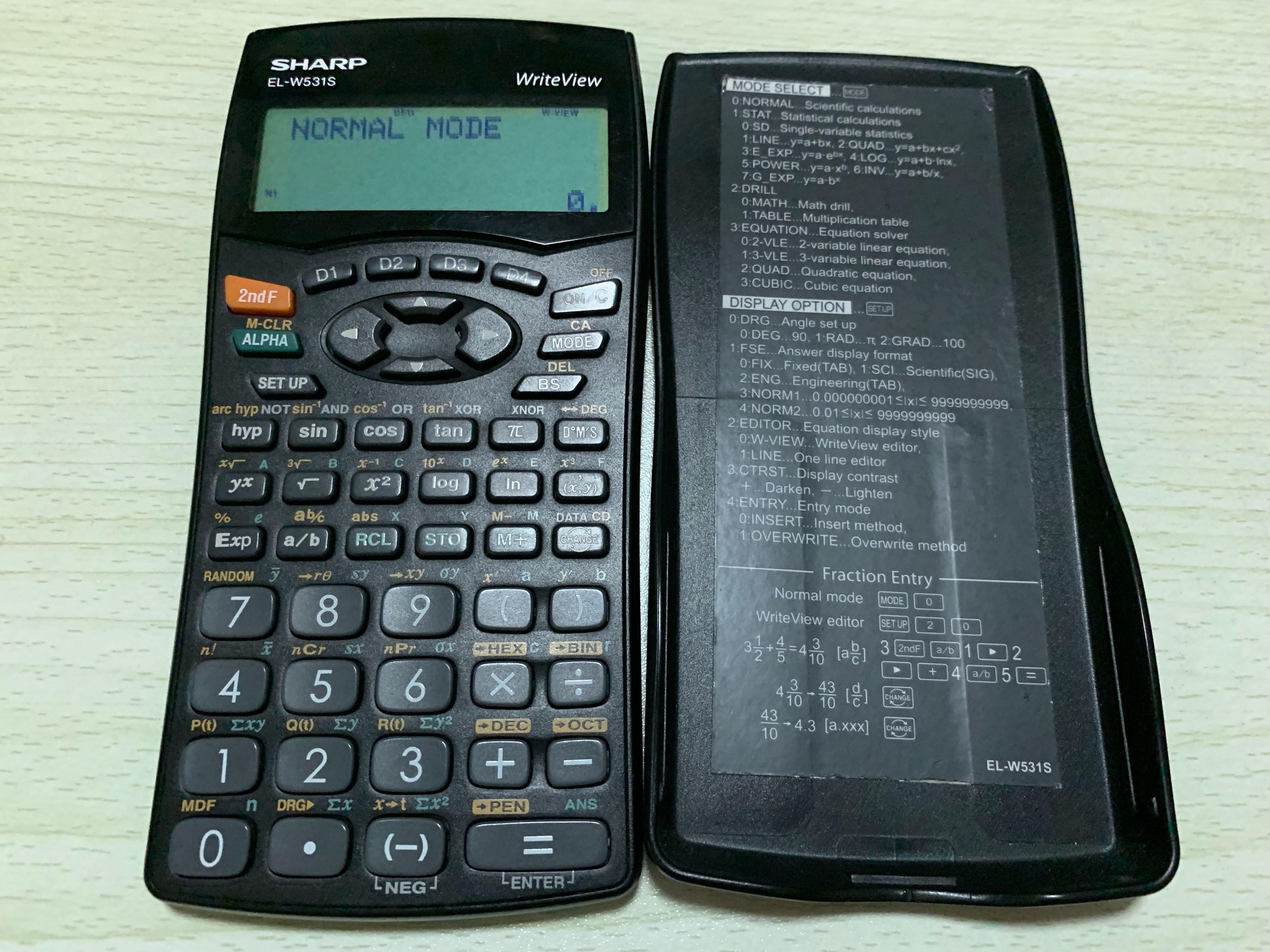 Sharp Calculator (EL-W531S) WriteView Scientific Calculator, Computers ...