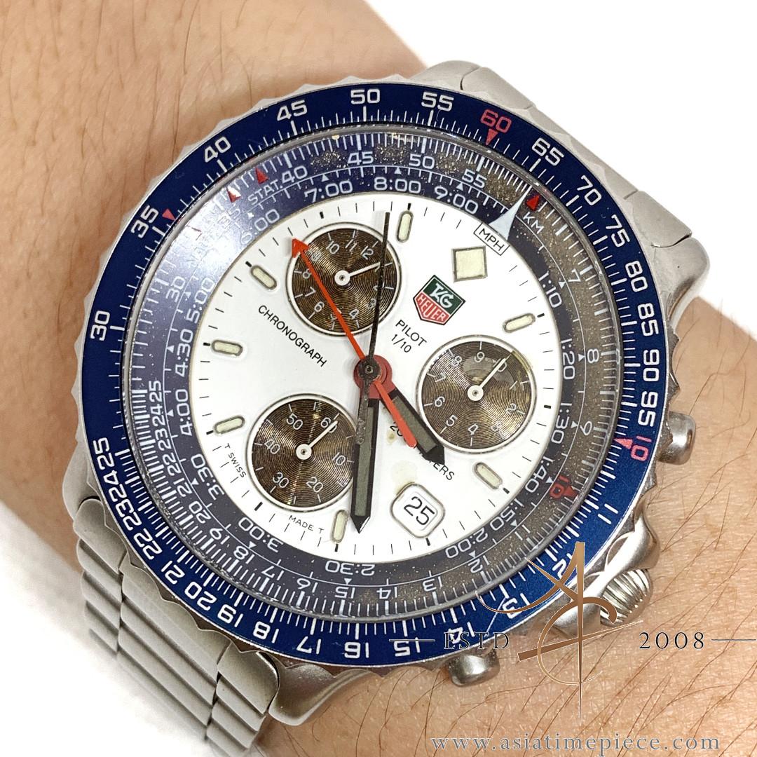 Tag Heuer Pilot Chronograph CS1110 530.806K Quartz, Luxury, Watches on ...