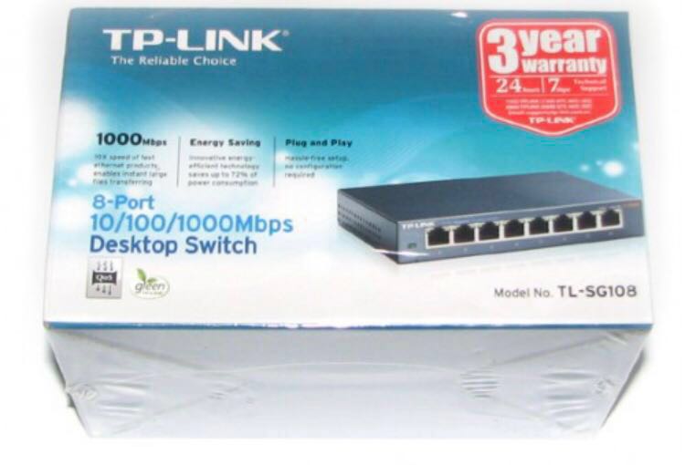 TP Link 8 Ports Gigabit SW (TL-SG108), Computers & Tech, Parts ...
