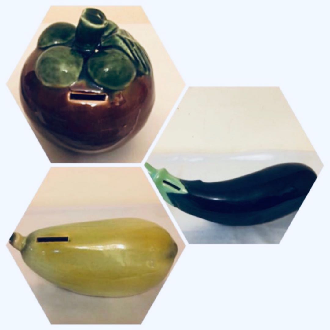 Vintage Fruits Coin Bank, Everything Else on Carousell