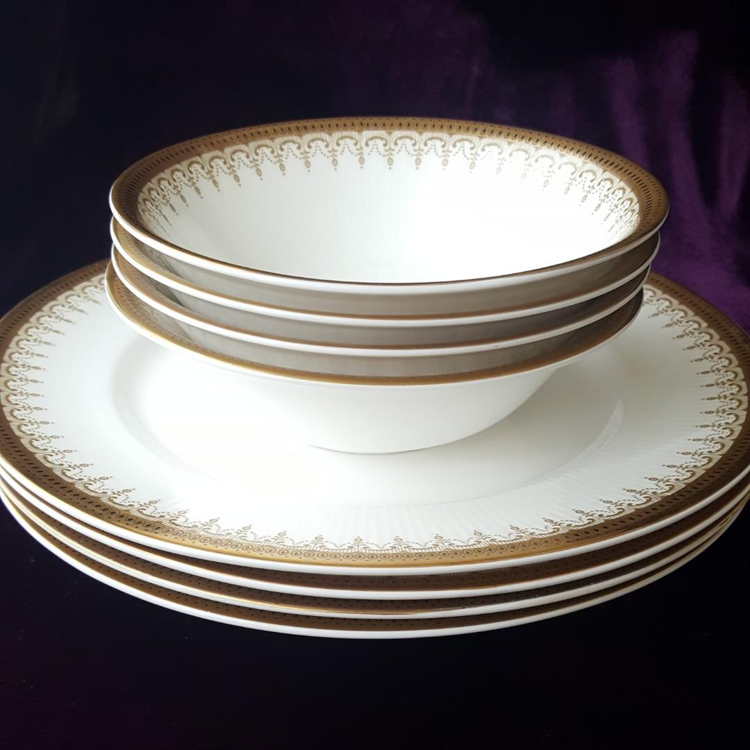 1960s Vintage Athena Dinner Plates & Soup Bowls by Paragon, Made in ...