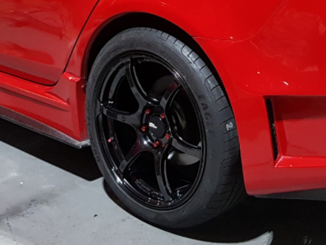 Advan RG3 Black Chrome, Car Accessories, Tyres & Rims on Carousell