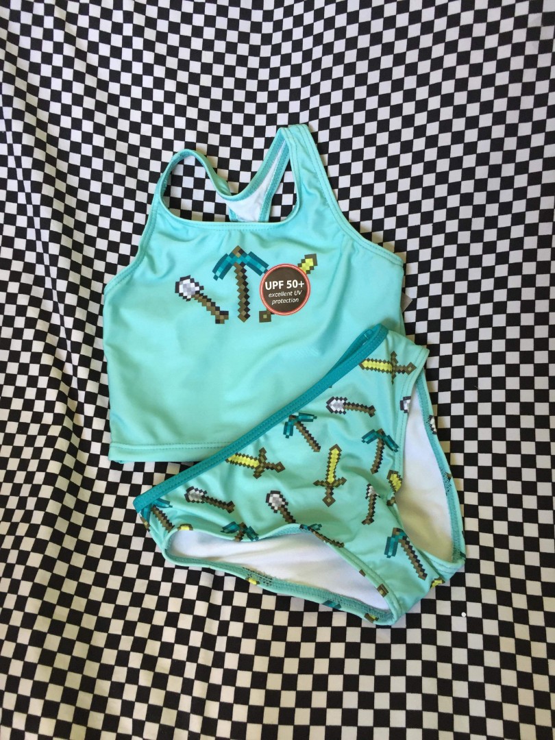 Authentic Minecraft Swimsuit, Babies & Kids, Babies & Kids Fashion on ...