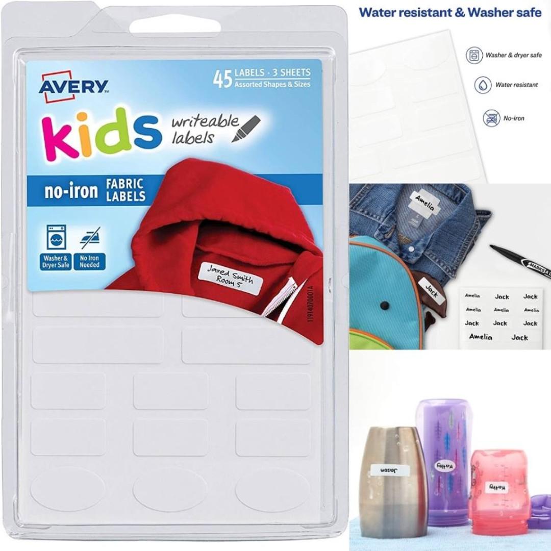 BNIP: Avery No-Iron Kids Clothing Labels, Washer & Dryer Safe, Writable ...