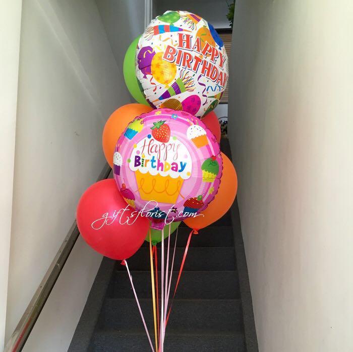 Helium Balloons Bouquet: Birthday Balloons| Latex Metallic Party ...