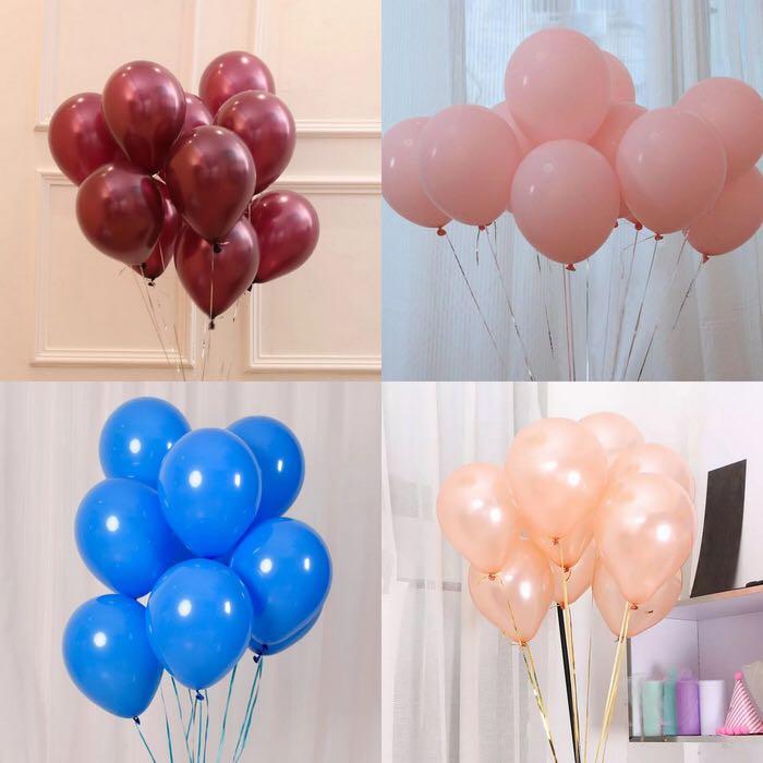Helium Balloons Bouquet: Latex Balloons| Metallic Balloons Assorted ...
