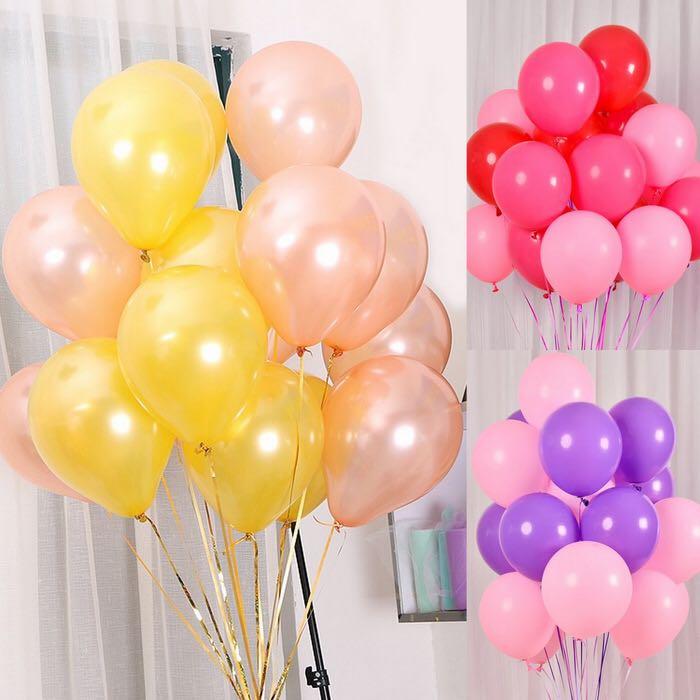 Helium Balloons Bouquet: Latex Balloons| Metallic Balloons Assorted ...