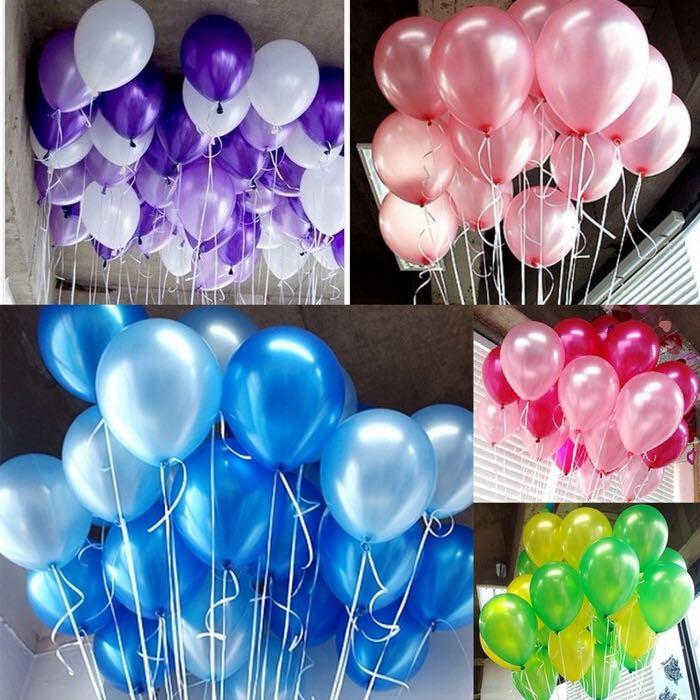 Helium Balloons Bouquet: Latex Balloons| Metallic Balloons Assorted ...
