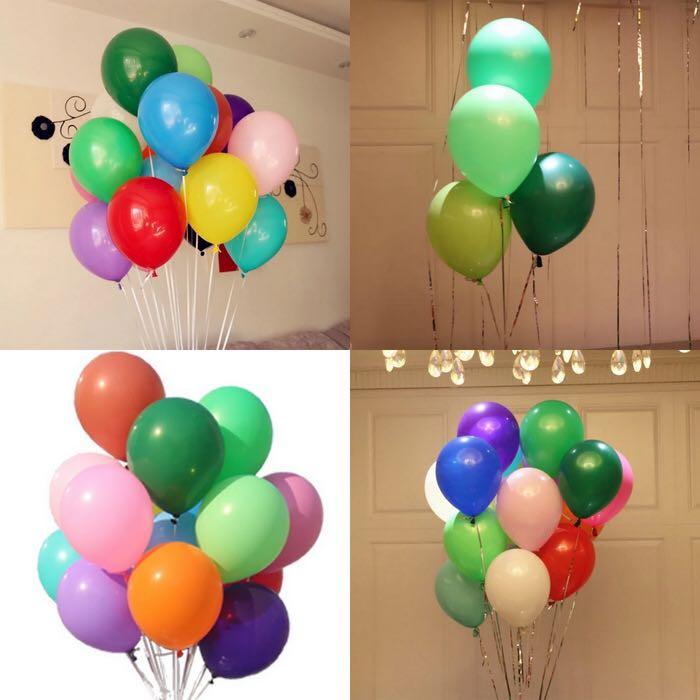Helium Balloons Bouquet: Latex Balloons| Metallic Balloons Assorted ...