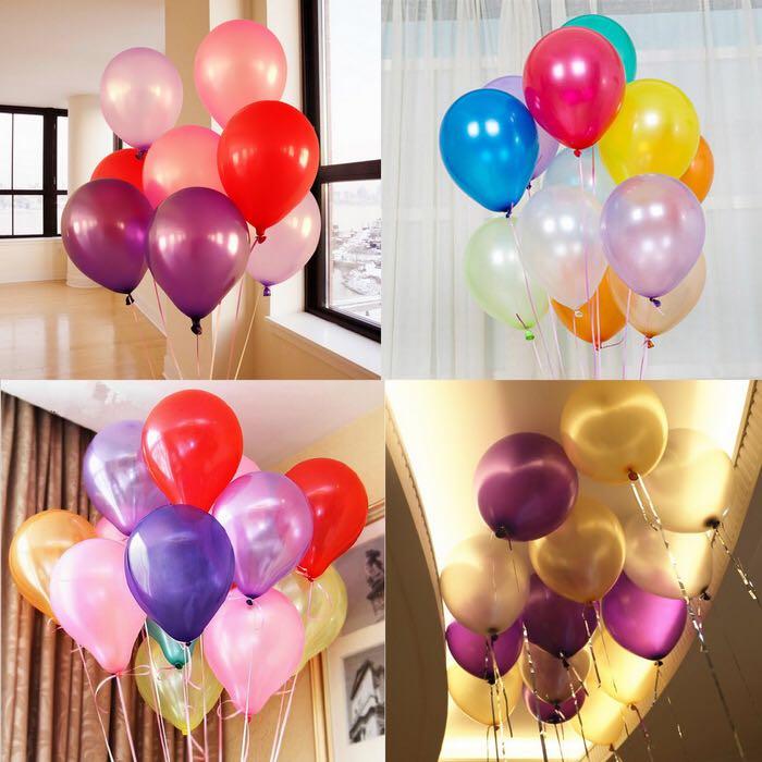 Helium Balloons Bouquet: Latex Balloons| Metallic Balloons Assorted ...