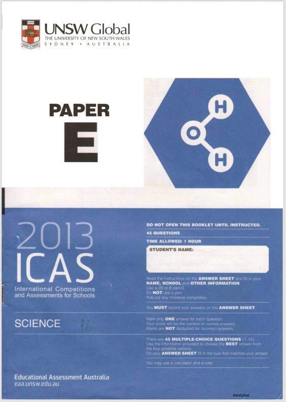 ICAS Science Paper E 2016-2009 on Carousell