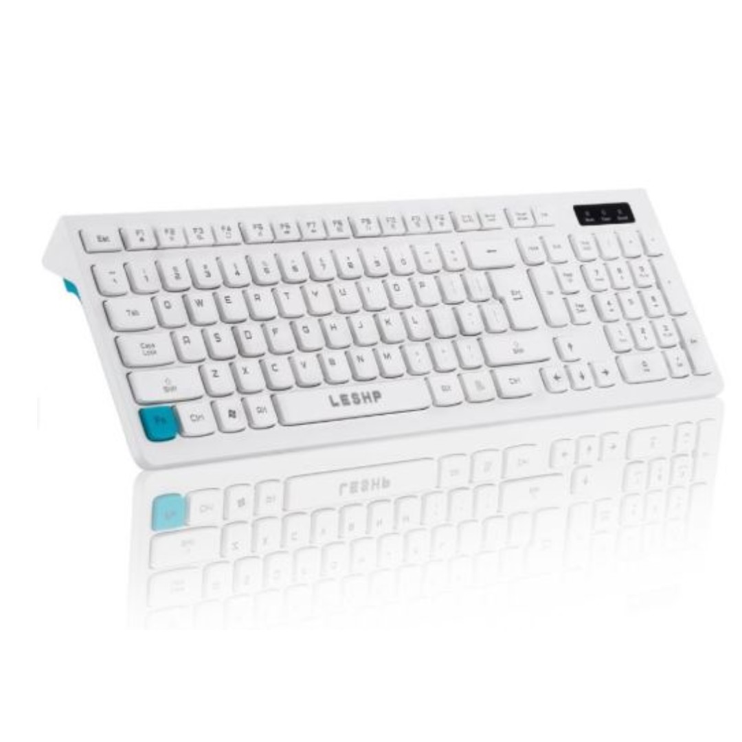 LESHP USB PC Keyboard Desktop Ergonomic Keyboard with Soft Touch Keys ...