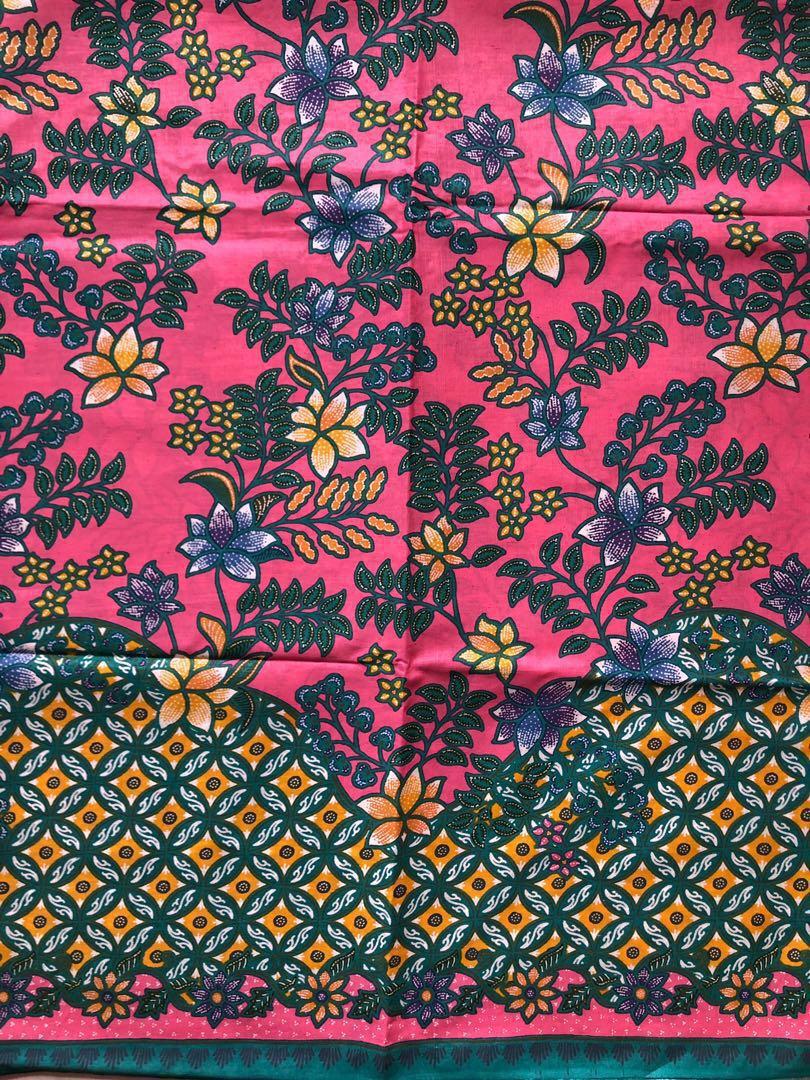 Pink Kain Batik 1-Metre, Women's Fashion, Dresses & Sets, Traditional ...