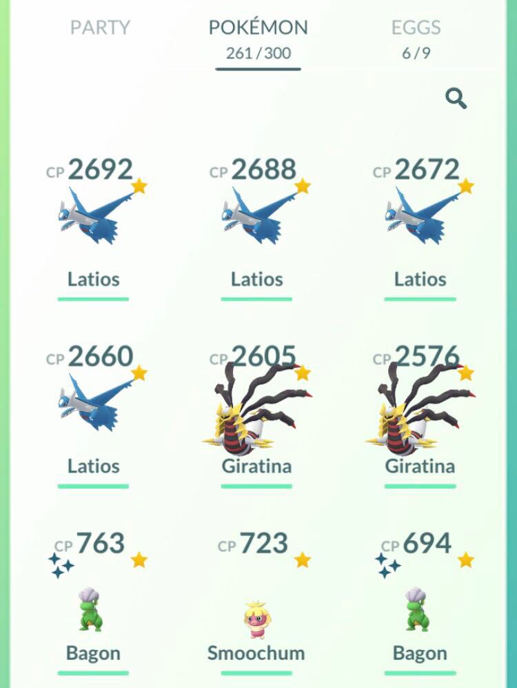 Pokemon Go Level 24 Account | 11 Shiny Bagon | 4 Latios | 2 Giratina ...