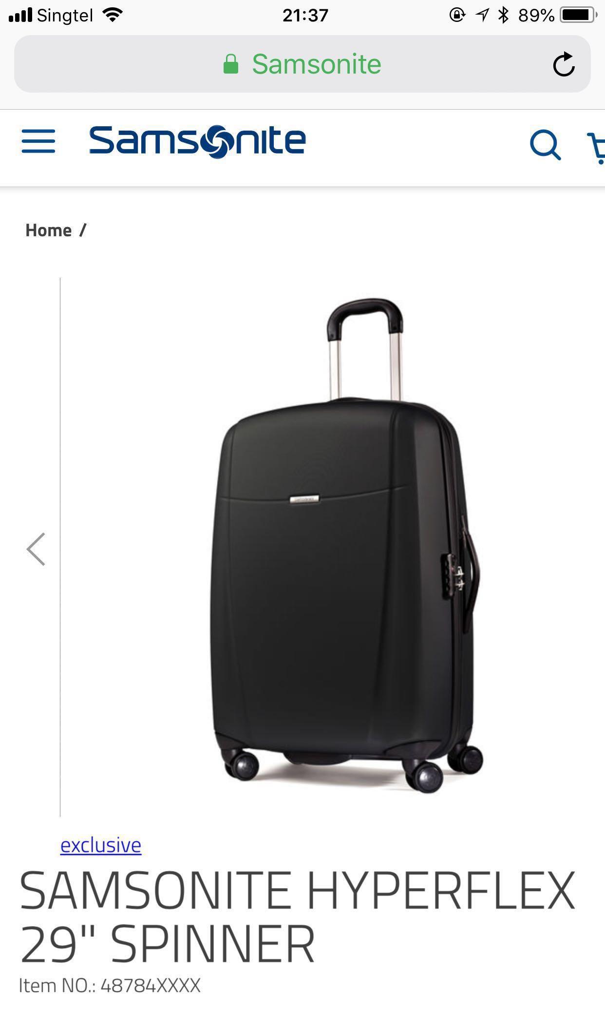 SAMSONITE HYPERFLEX 29" SPINNER(used only few times), Luxury, Bags & Wallets on Carousell