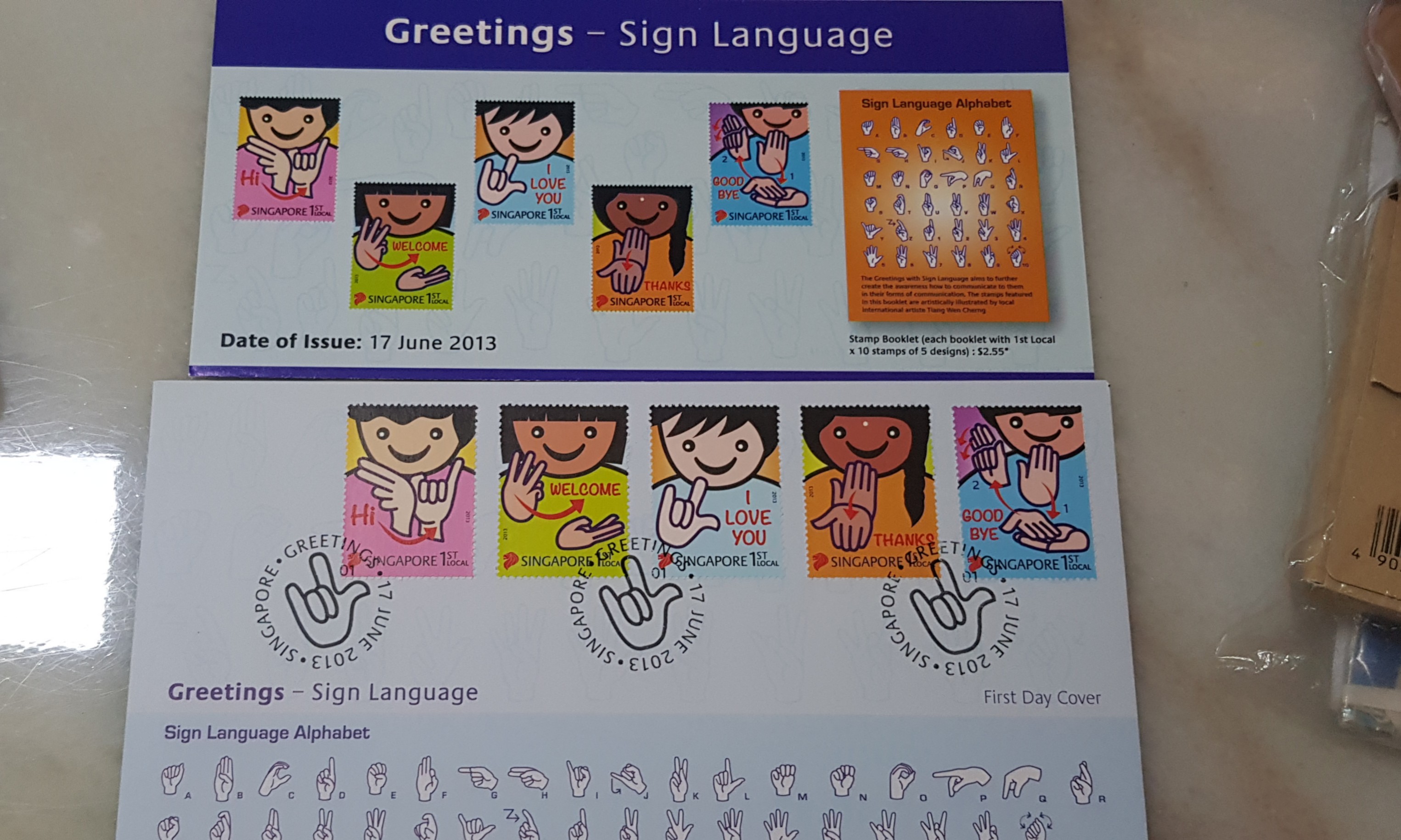 Singapore FDC Greetings- sign language, Hobbies & Toys, Memorabilia ...