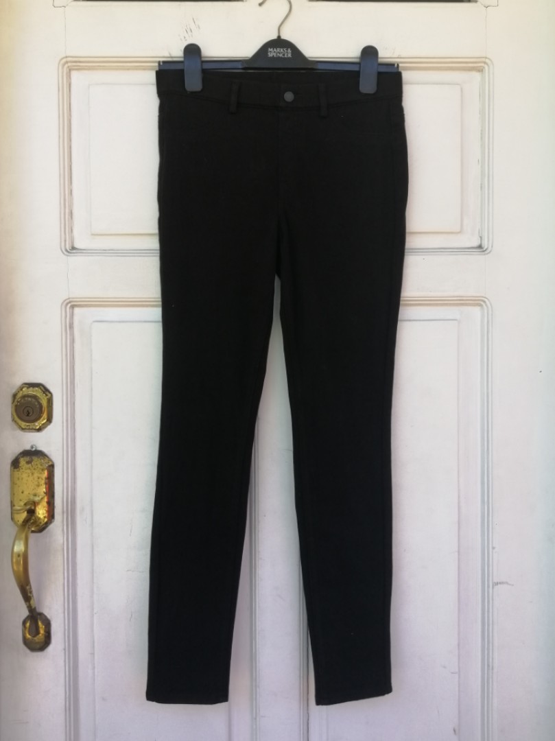 UNIQLO Black Skinny Stretch Slacks, Women's Fashion, Bottoms, Jeans on ...