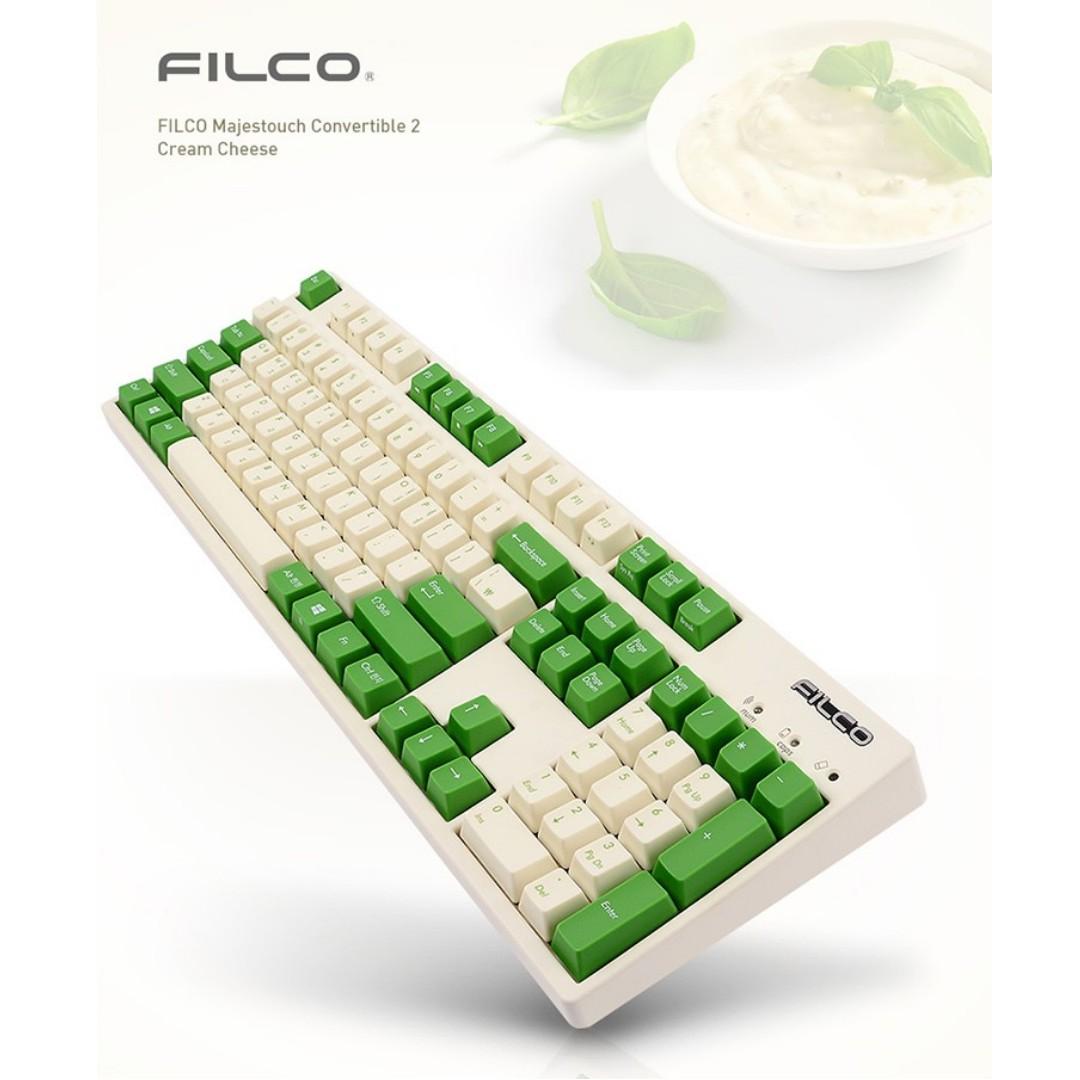 Filco Majestouch Convertible 2 Cream White Green Mechanical Bluetooth ...