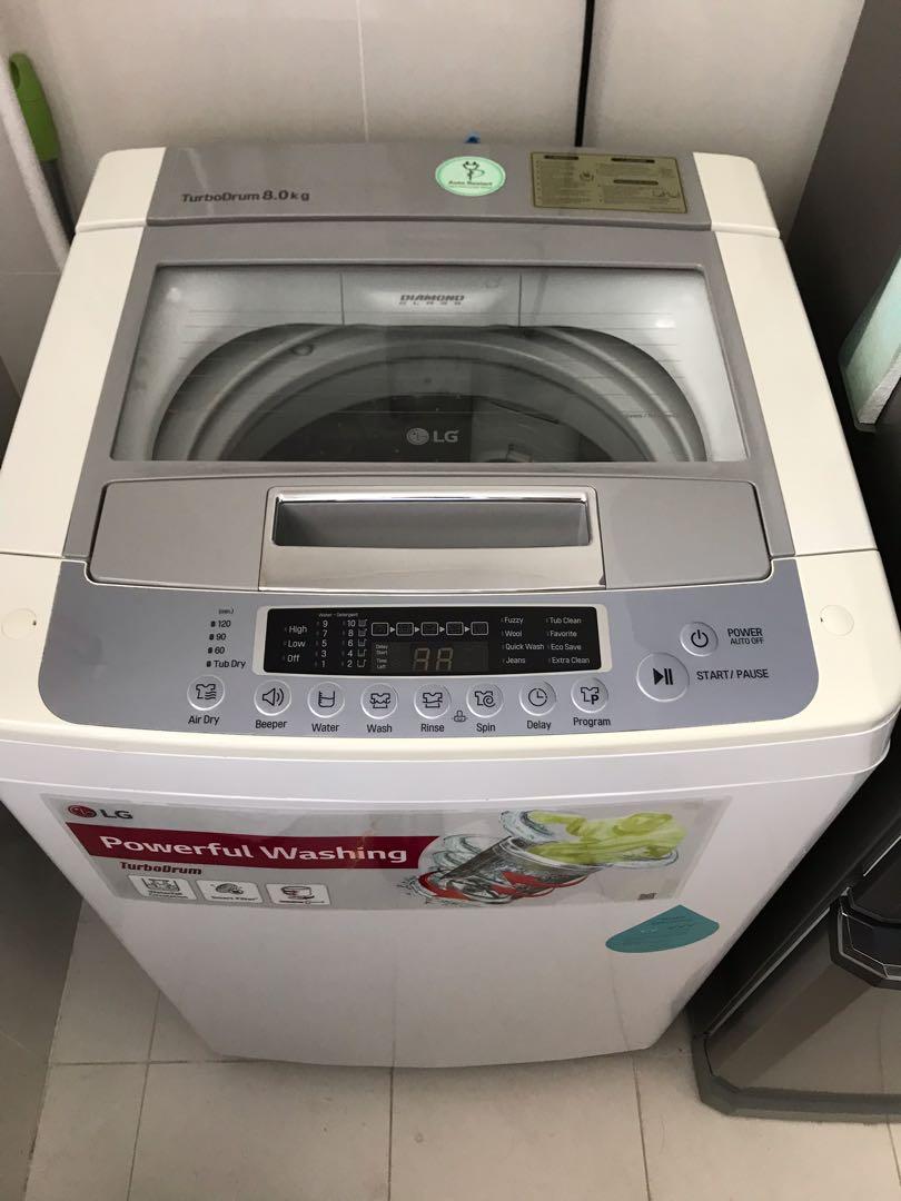 LG Washing Machine Turbodrum 8kg, TV & Home Appliances, Washing Machines and Dryers on Carousell