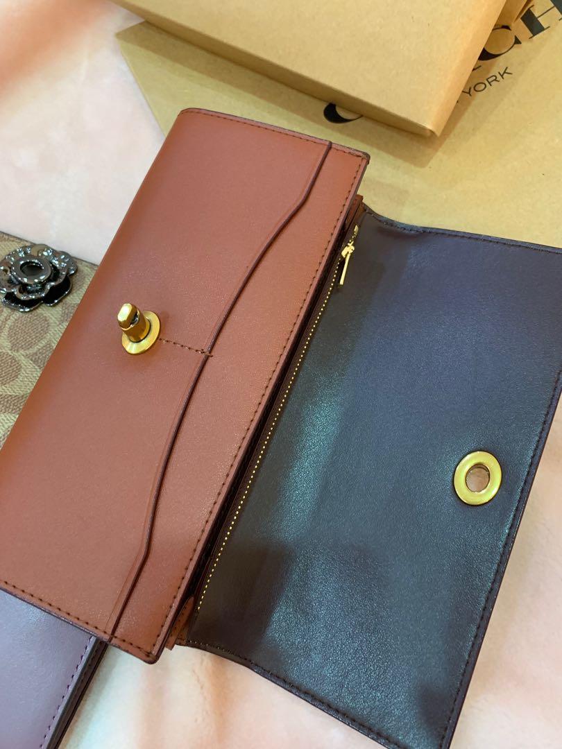 Ready Stock original coach tea rose collection wallet, Luxury, Bags ...