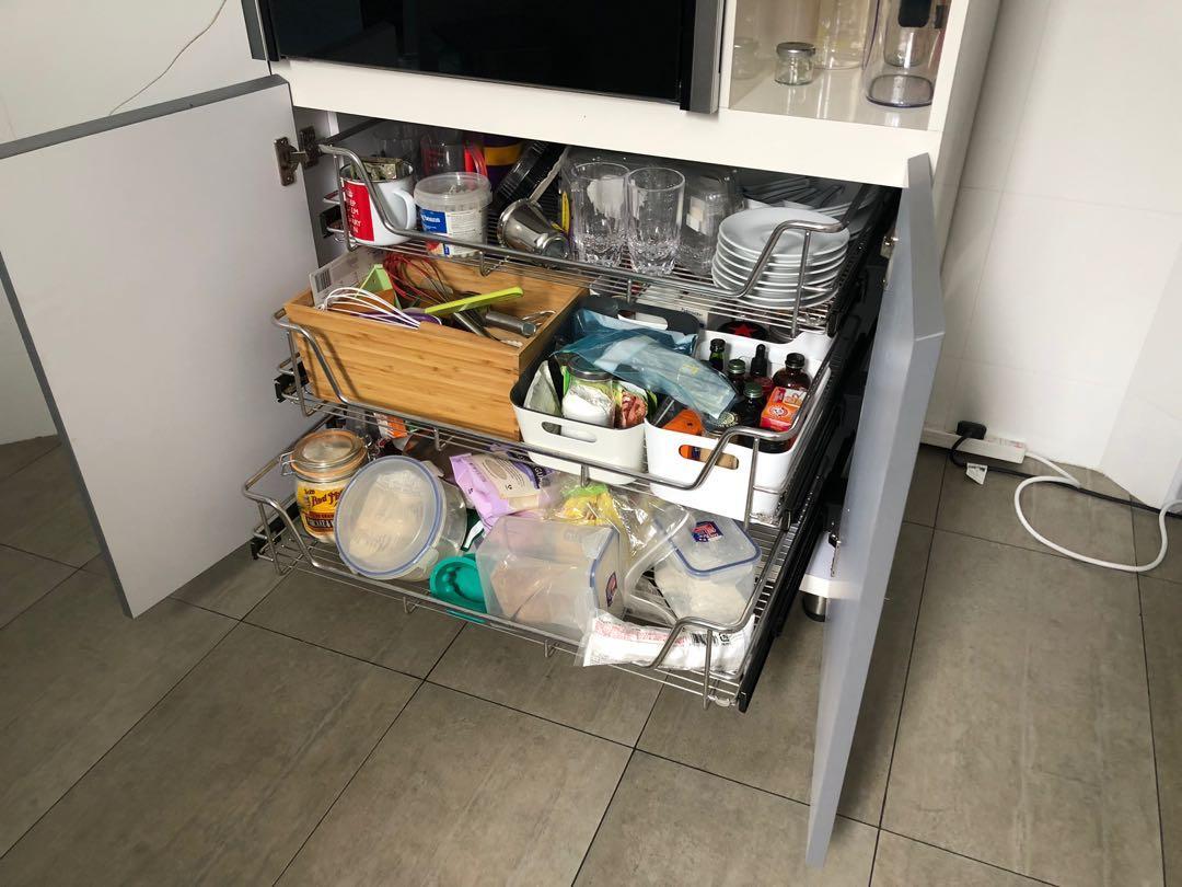 Song-Cho Kitchen sliding racks, Furniture & Home Living, Furniture ...