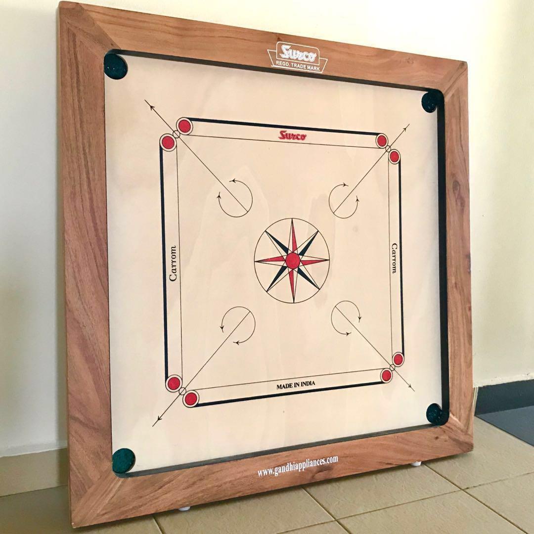 Surco Vintage-K Carrom Board with Coins & Striker, Hobbies & Toys, Toys ...