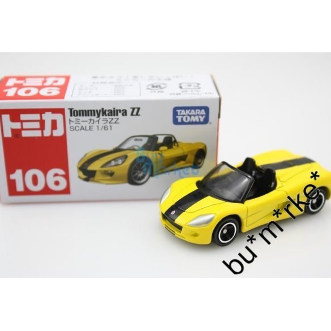[減價] Takara Tomy TOMICA #106 TommyKaria ZZ Scale 1/61 黃色開蓬跑車 模型玩具車仔 日本 #801337, 興趣及遊戲, 玩具 & 遊戲類 ...