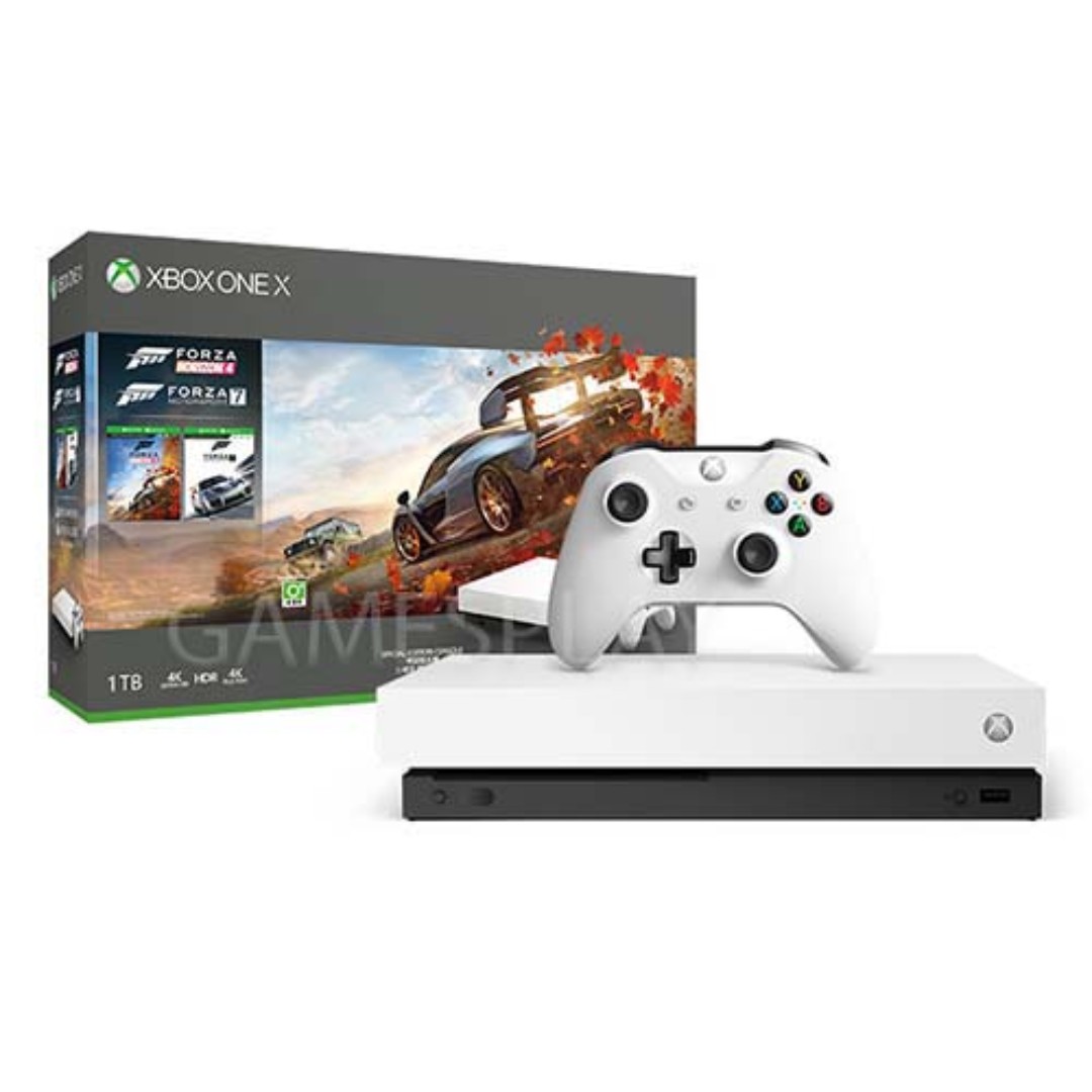 XBOX ONE X 1TB Limited Edition White Console with Forza Horizon 4 and ...