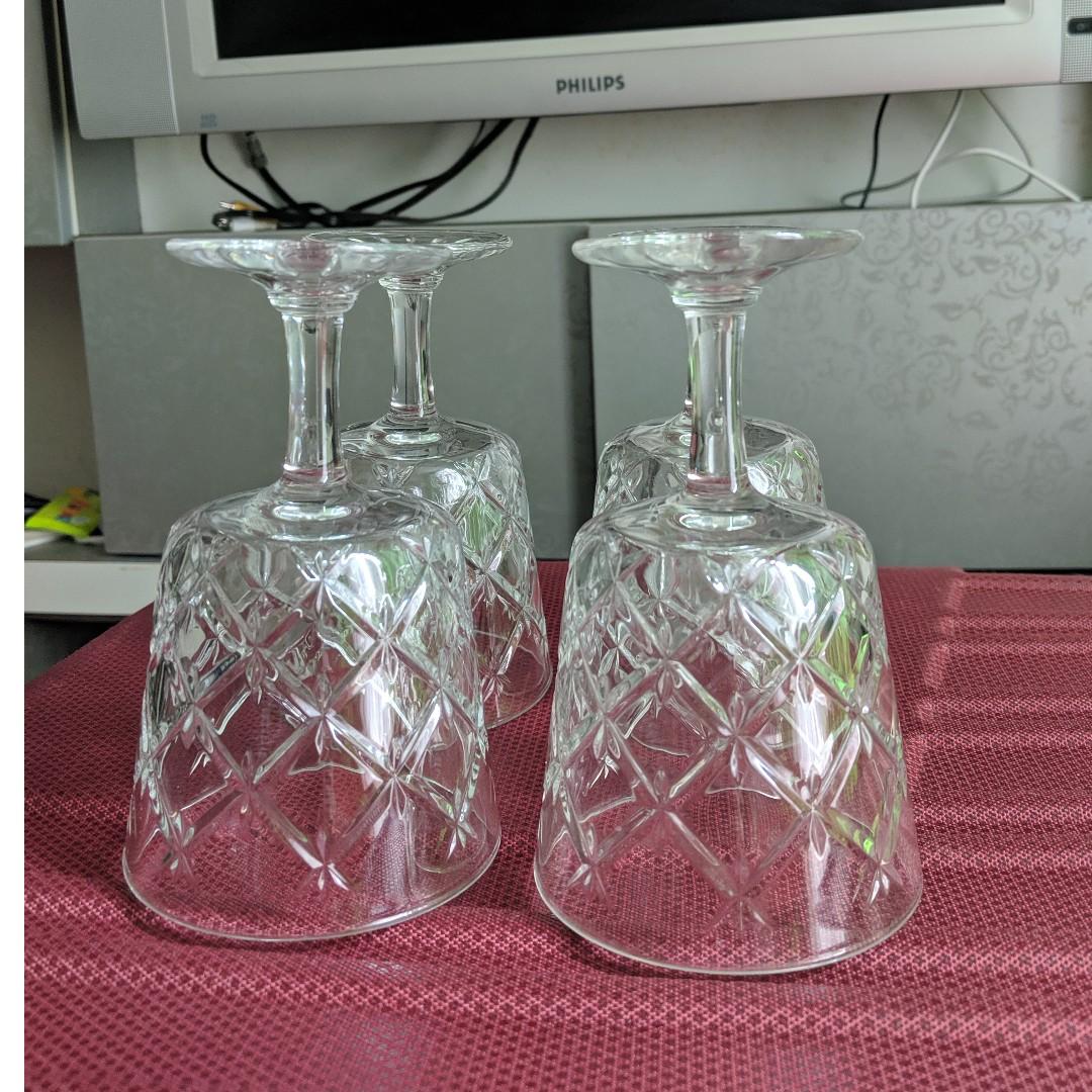 4 wine glasses, Furniture & Home Living, Kitchenware & Tableware, Other Kitchenware & Tableware ...