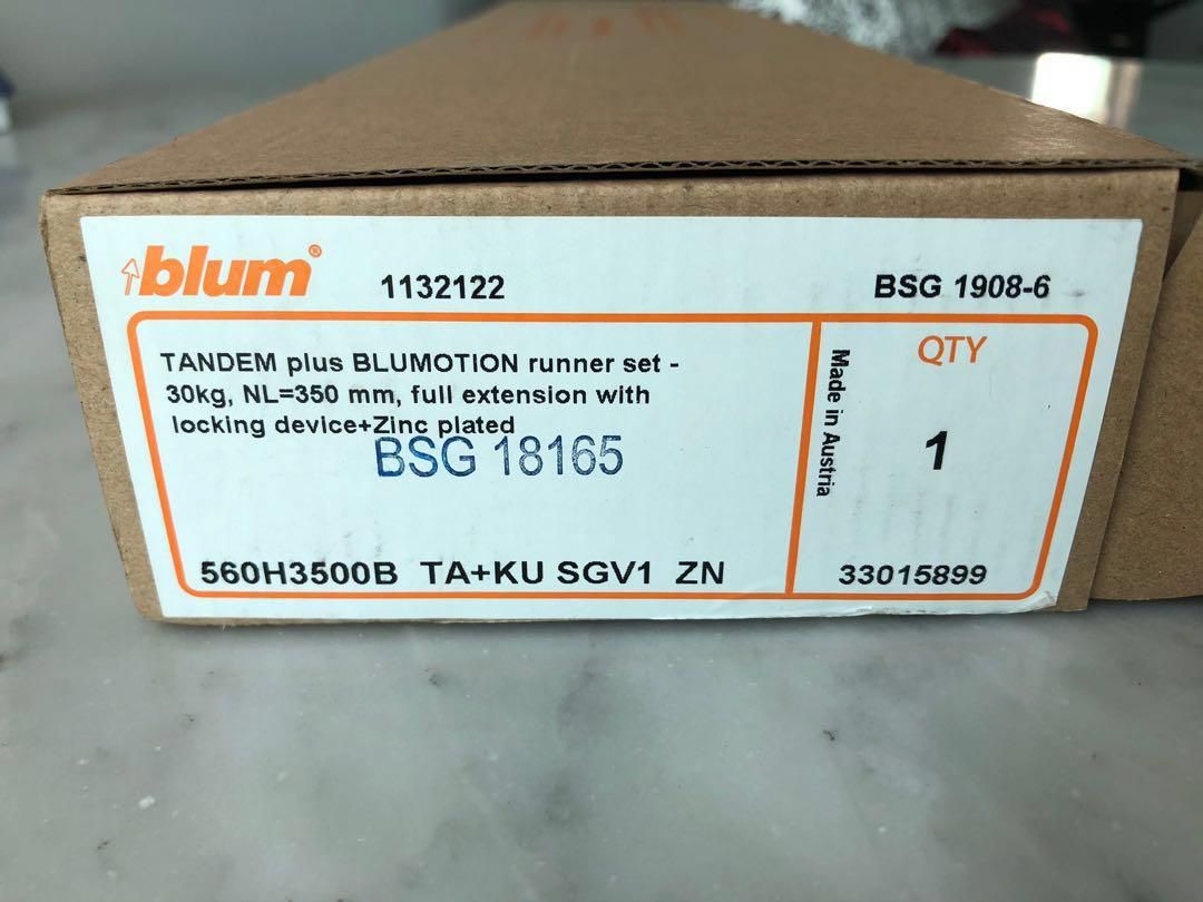 BLUM drawer track (runner system) 350mm, Furniture & Home Living ...